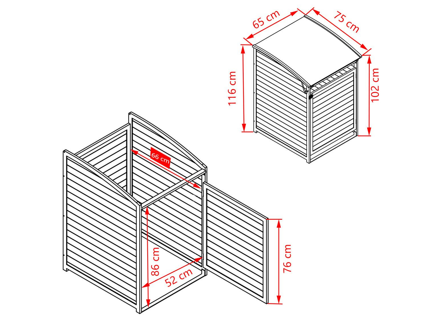 HABAU Zahradní box na popelnici, 120l | Lidl.cz