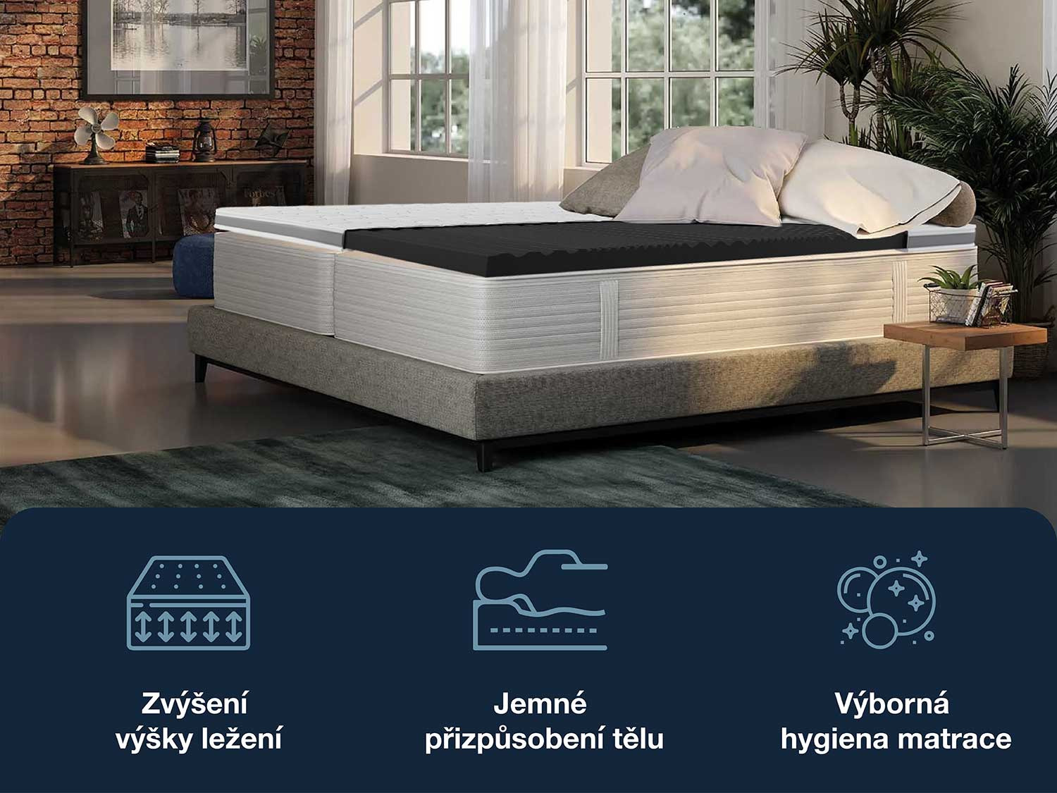 7zónová podložka na matraci Dynamic Soft Comfort
