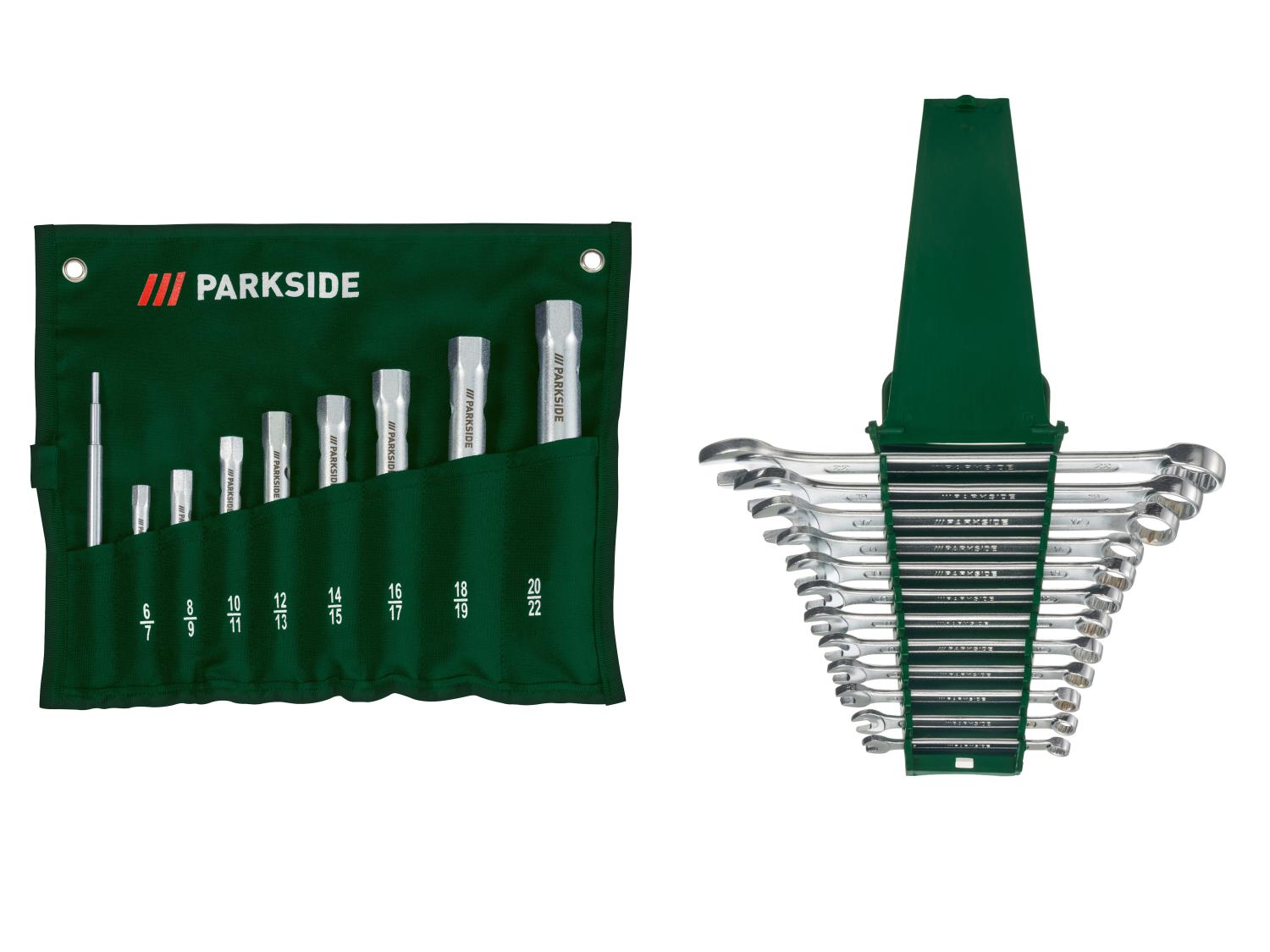 PARKSIDE® Sada nástrčných klíčů, 10dílná / Sada kombinovaných klíčů ...